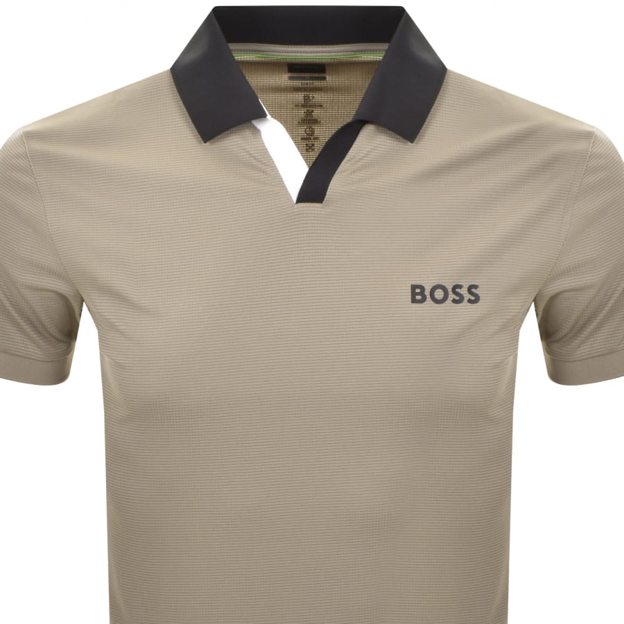 BOSS Palle Toc Polo T Shirt Brown | Mainline Menswear